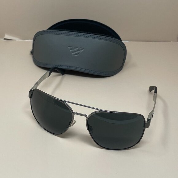 Emporio Armani | Accessories | Nwt Emporio Armani Mens Gunmetal Square ...